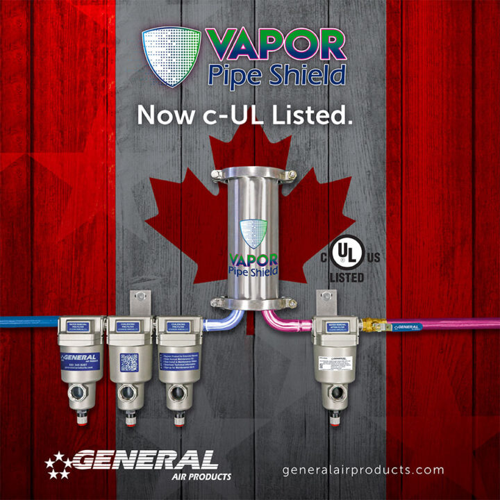 Vapor Pipe Shield Earns c-UL Listing | General Air Products